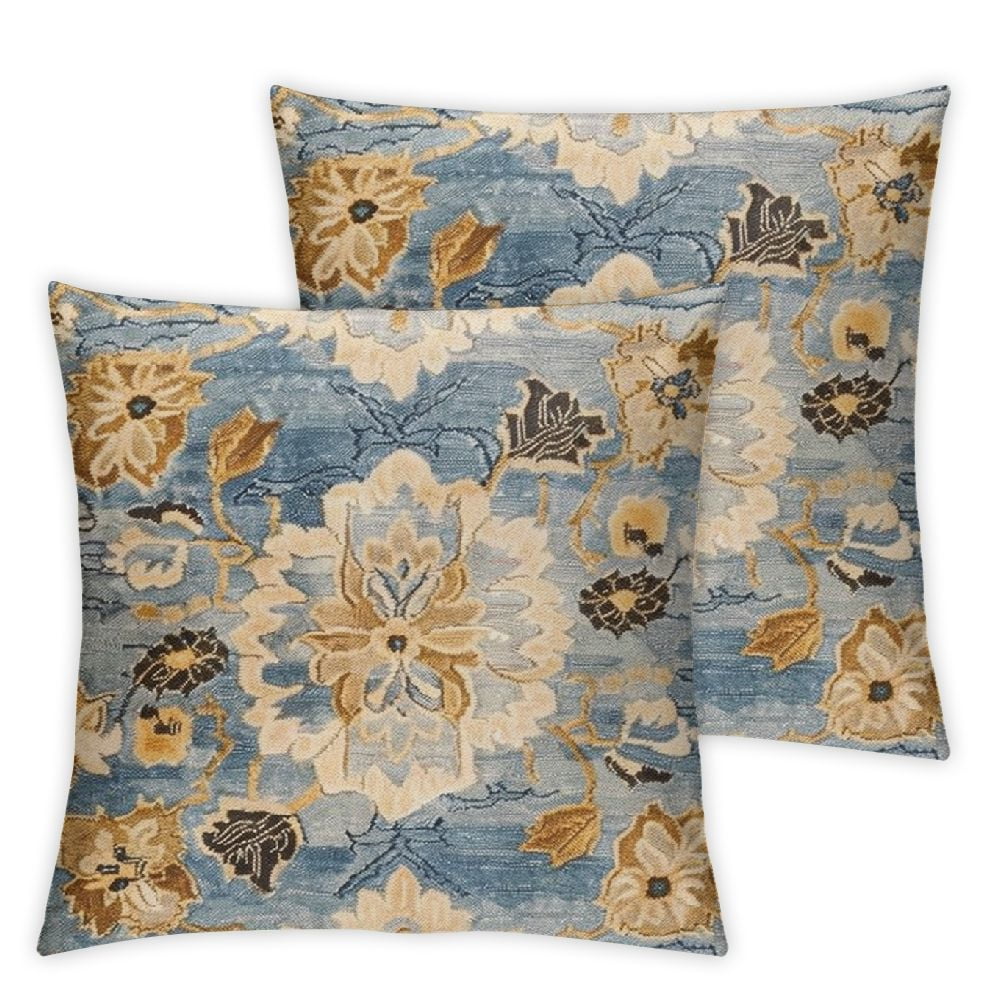 BANET Throw Pillows Covers Yellow Blue Outdoor Decorative Cushion ...
