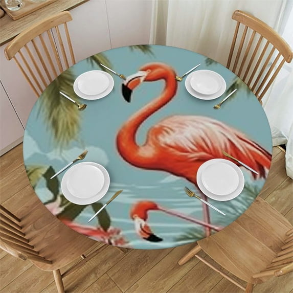 BANET Tropical Plants Flamingos Tablecloth for Holiday Birthday Party ...