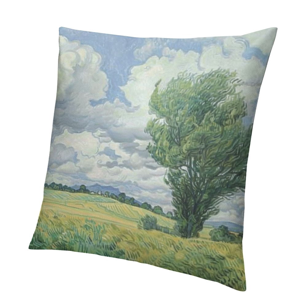 BANET Van Gogh Painting Wheatfield with Cypresses Decorative Square ...