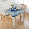 BANET Watercolor Flower Tablecloth,Blue Floral Washable Table Cloth for ...