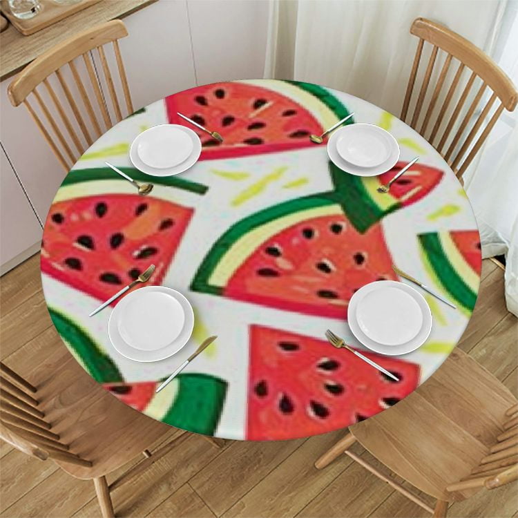 BANET Watermelon Tablecloth Summer Fruit Round Table Cloths Circular ...