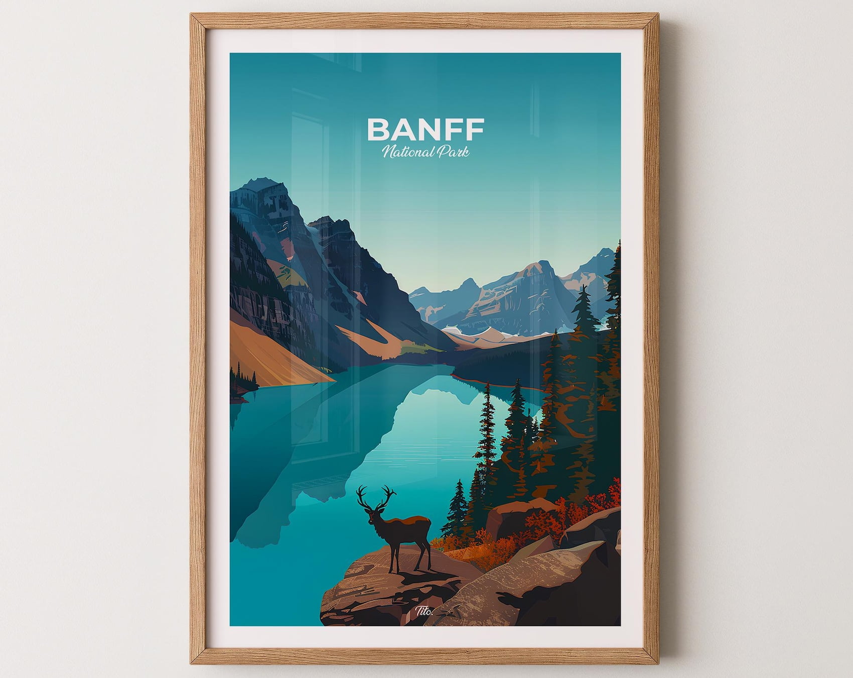 BANFF Poster, Banff Travel Poster, Banff Art Print, Banff Wall Art ...
