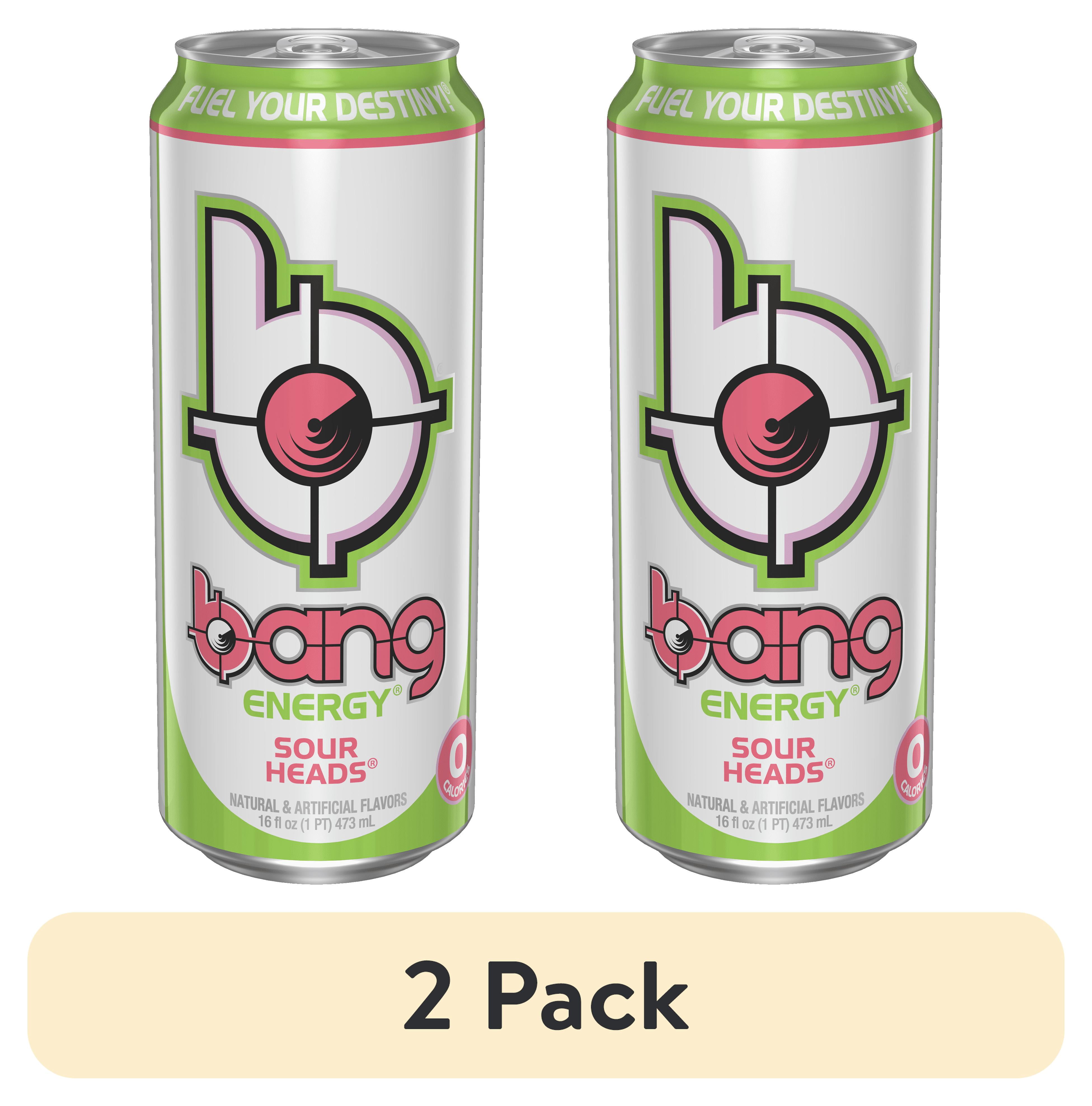 (2 pack) BANG Energy Drink, Sour Heads, 16 fl oz, Can - Walmart.com