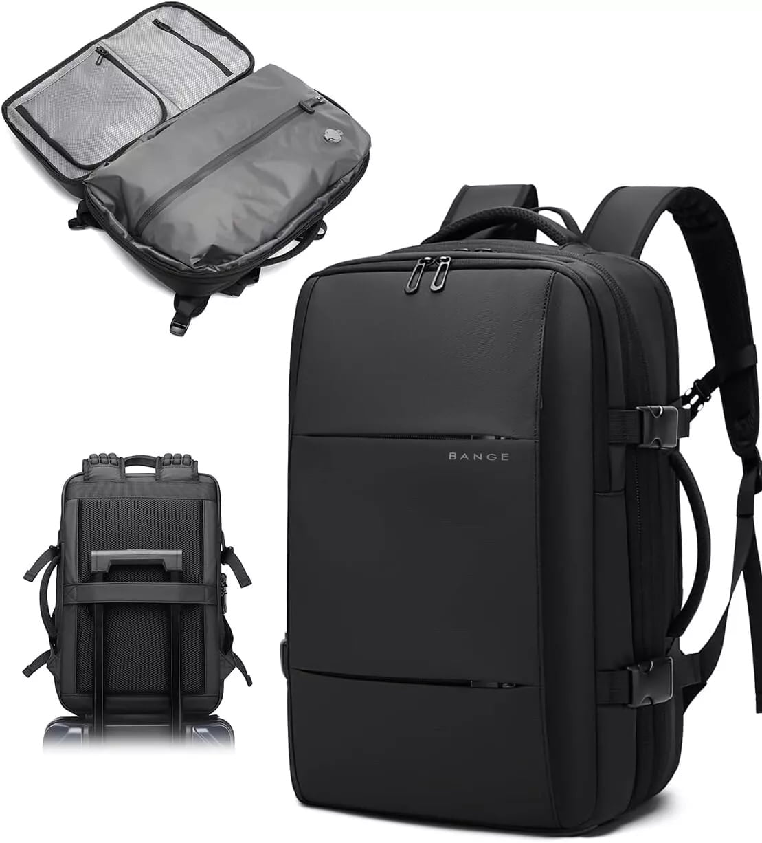 BANGE Airback Anti-Theft Expandable Travel Backpack with Vacuum ...