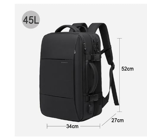 BANGE Men Carry-on Backpack 45L 37L Expandable Men Travel Backpacks Day ...
