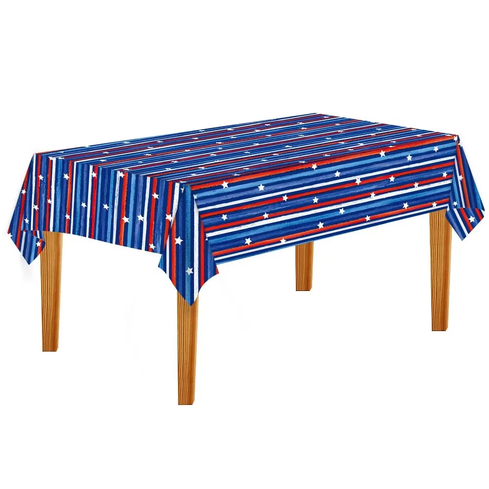 BANGSAUR Independence Day tablecloth July 4th American Flag Table Cover ...