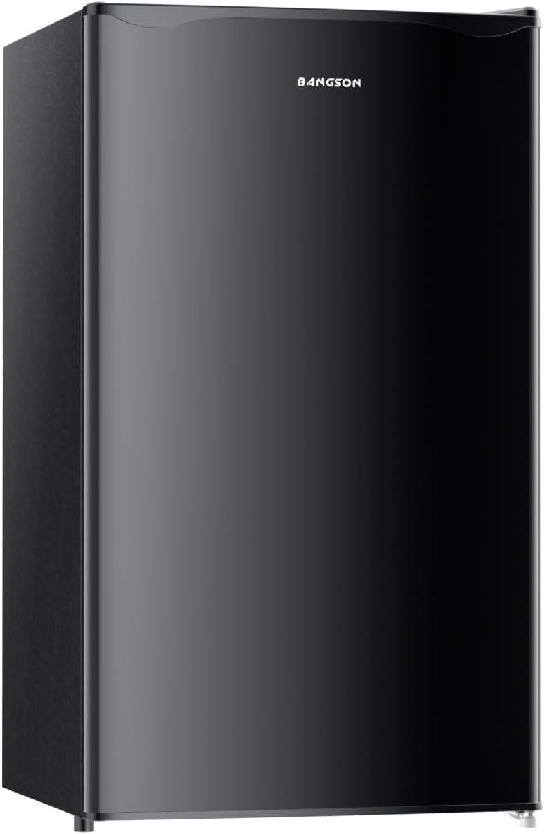 BANGSON Mini Fridge with Freezer, 3.2Cu.Ft, Single Door Small ...