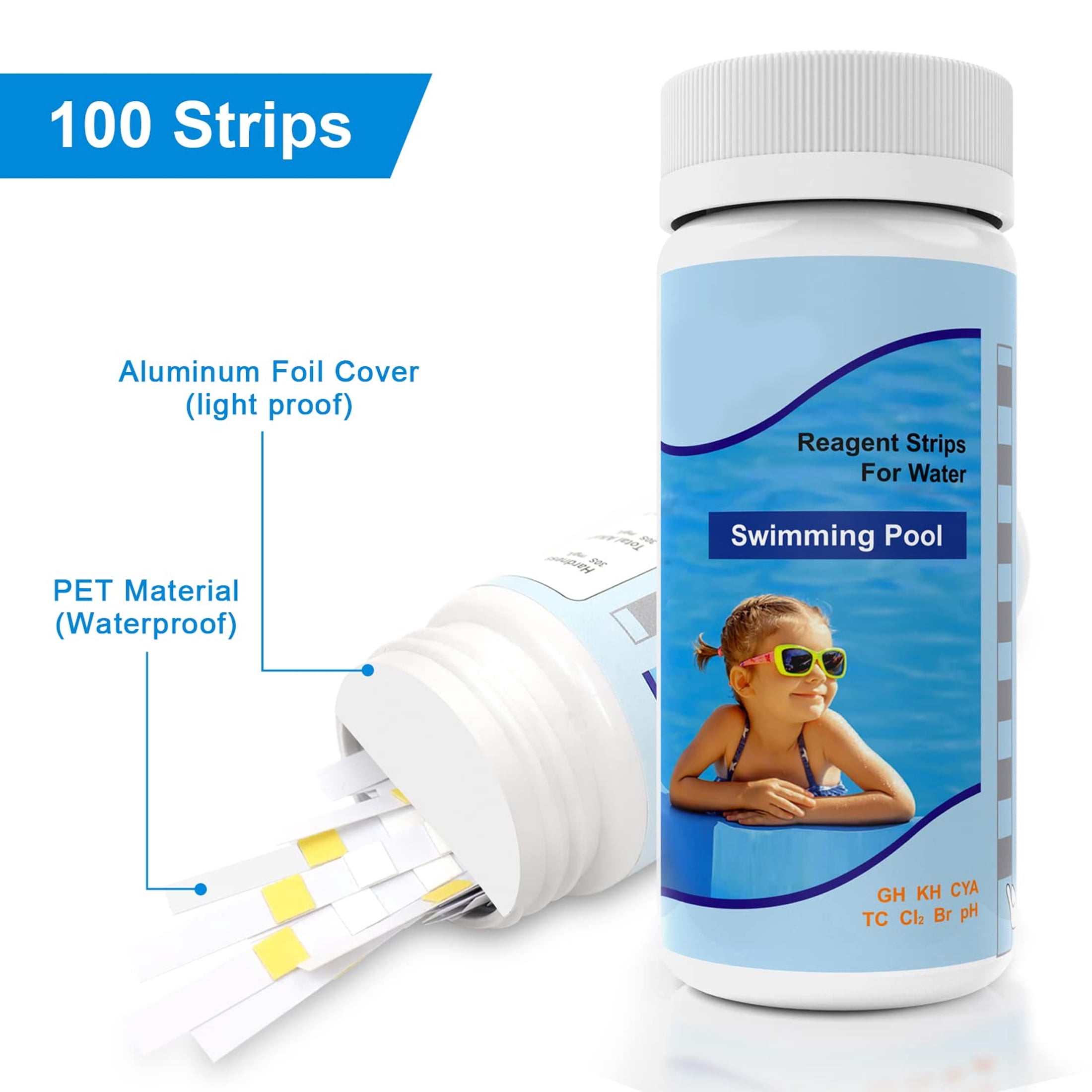 BANIRO 7 in 1 Pool and Spa Test Strips- Easy to Use Water Testing Kit ...