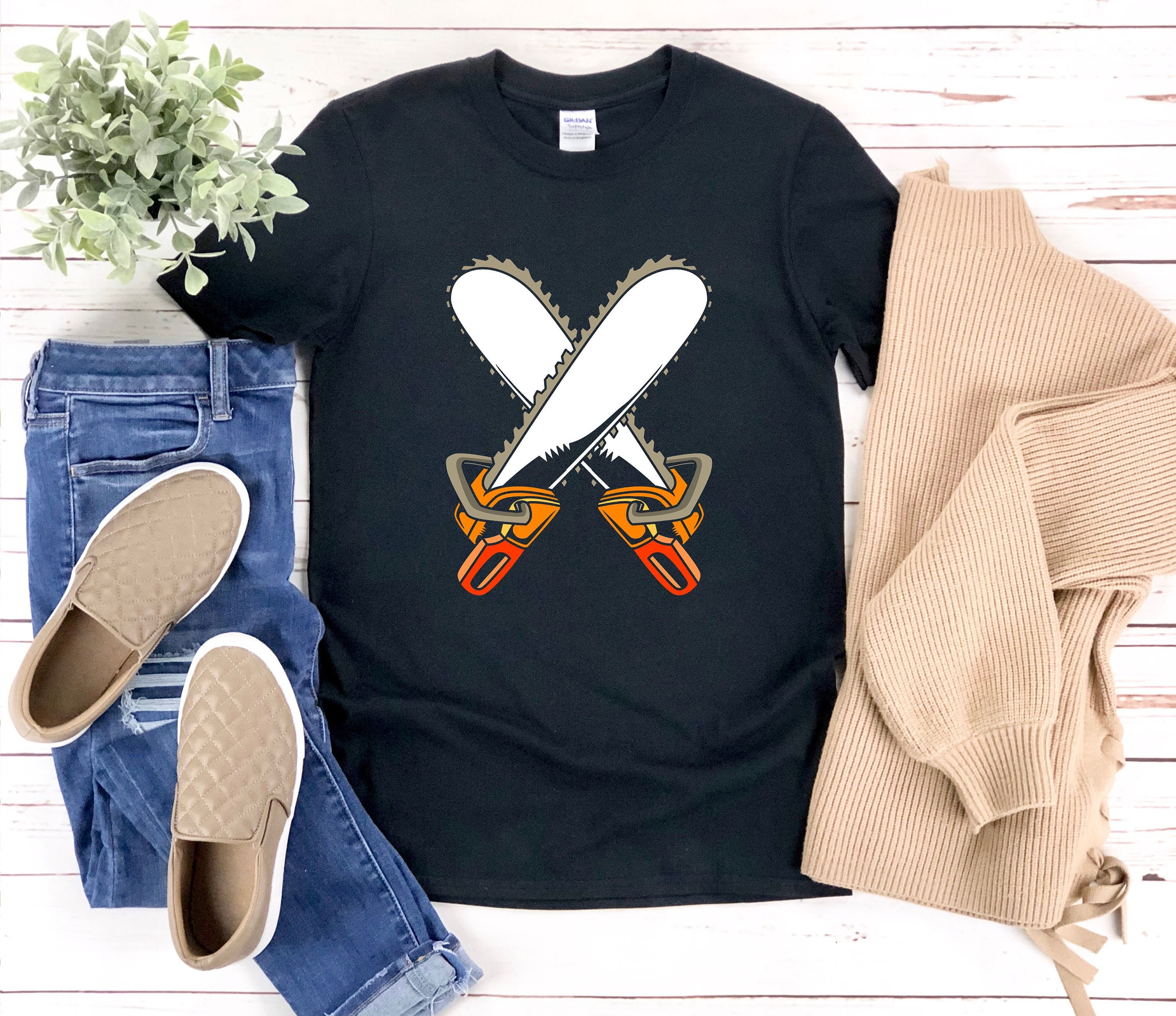 BANJOJO Chainsaw Shirt, Lumberjack Shirt, Woodworker Shirt, Logger ...