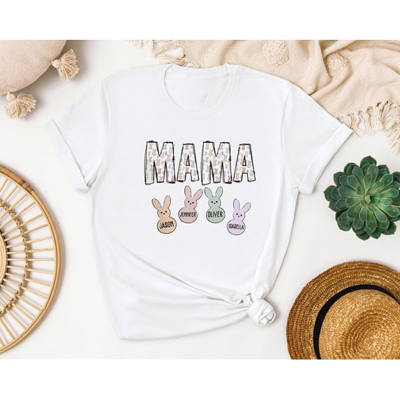 BANJOJO Custom Mama Bunny Shirt Names - Easter Tee - Walmart.com
