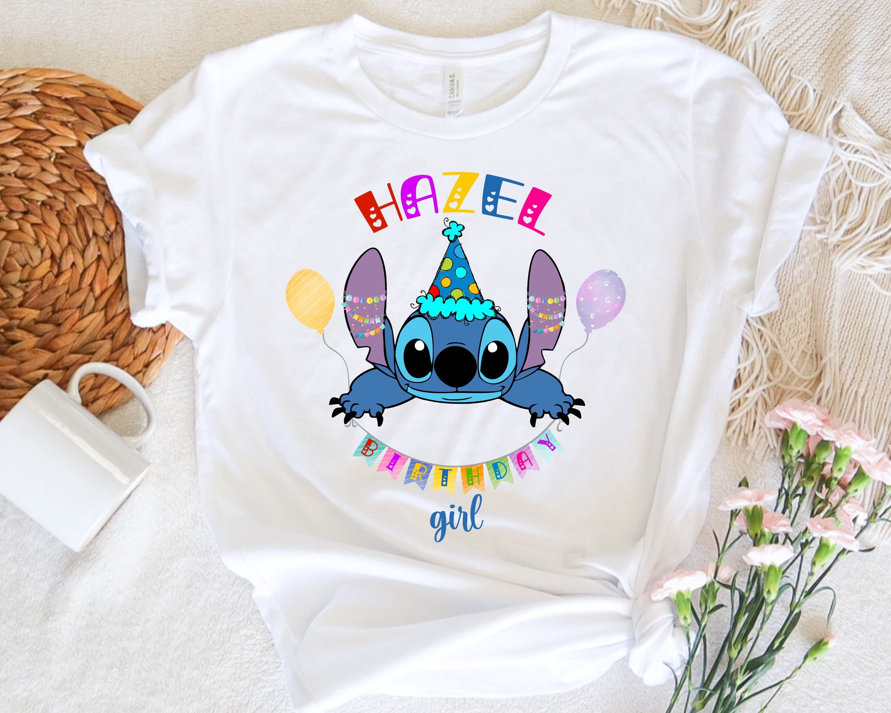 BANJOJO Custom Stitch Birthday Shirt, Disney Birthday Girl Party Shirt ...