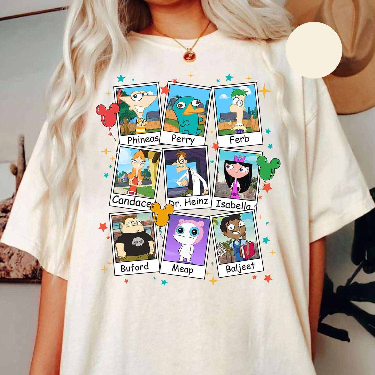 BANJOJO Disney Phineas and Ferb Characters Photos Book T-Shirt, Perry ...