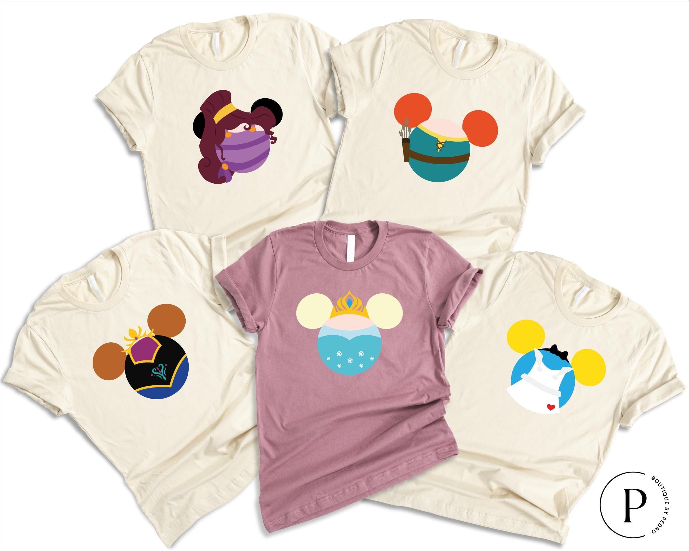 BANJOJO Disney Princess Mickey Ears Shirt, Merida Mickey Ears T-shirt ...