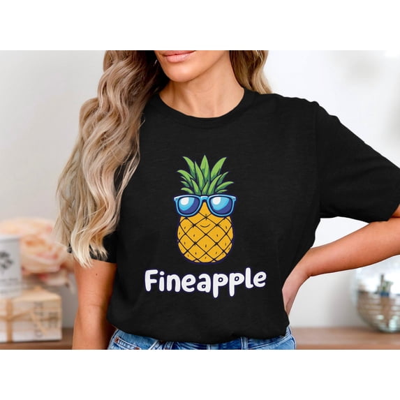 BANJOJO Fineapple Pineapple T-Shirt, Cute Tropical Fruit Pun Tee, Cool ...
