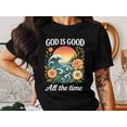BANJOJO Floral Wave T-Shirt, Ocean Graphic Tee, Retro Sunset Shirt ...