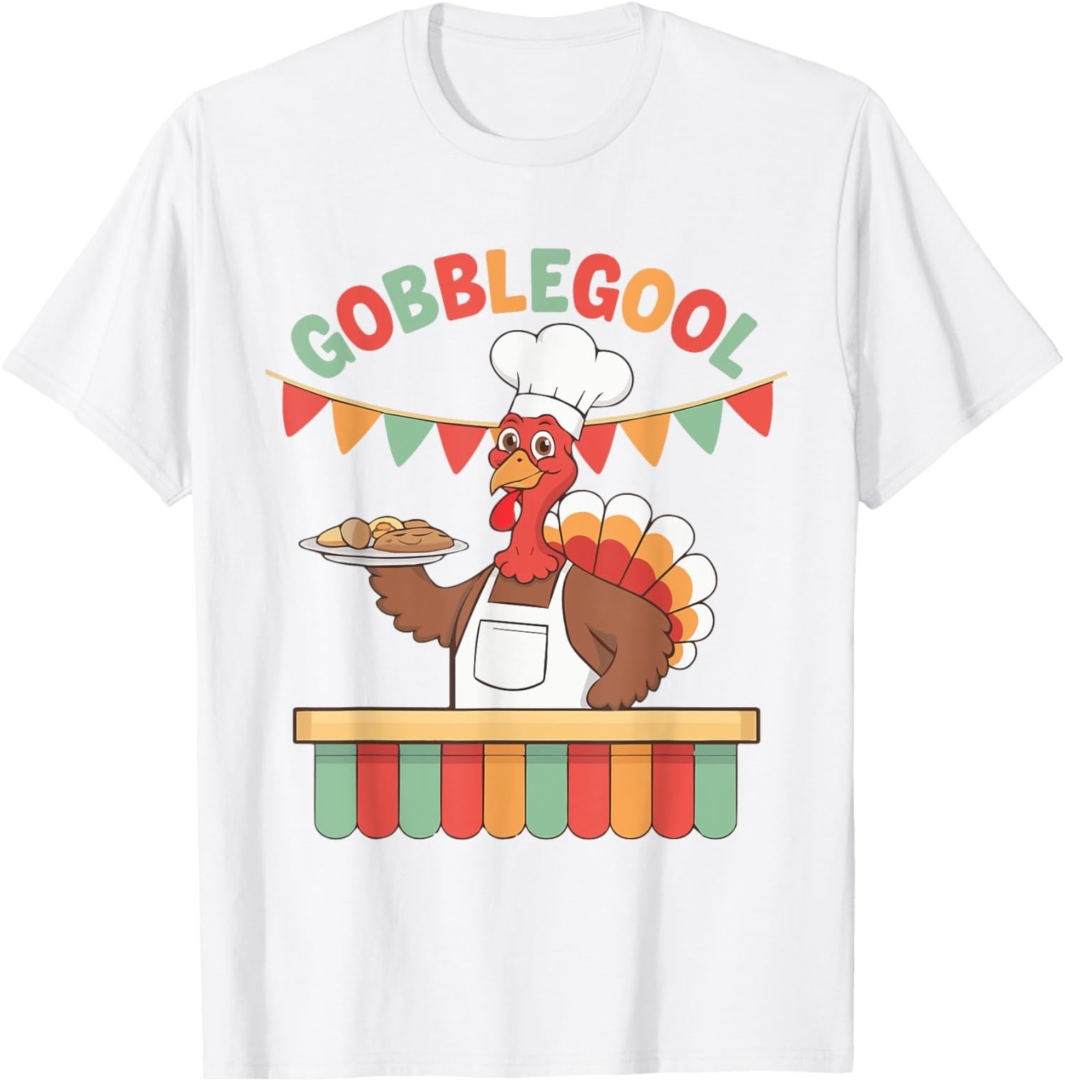 BANJOJO Gobblegool Turkey Thanksgiving Christmas Unisex T-Shirt White ...