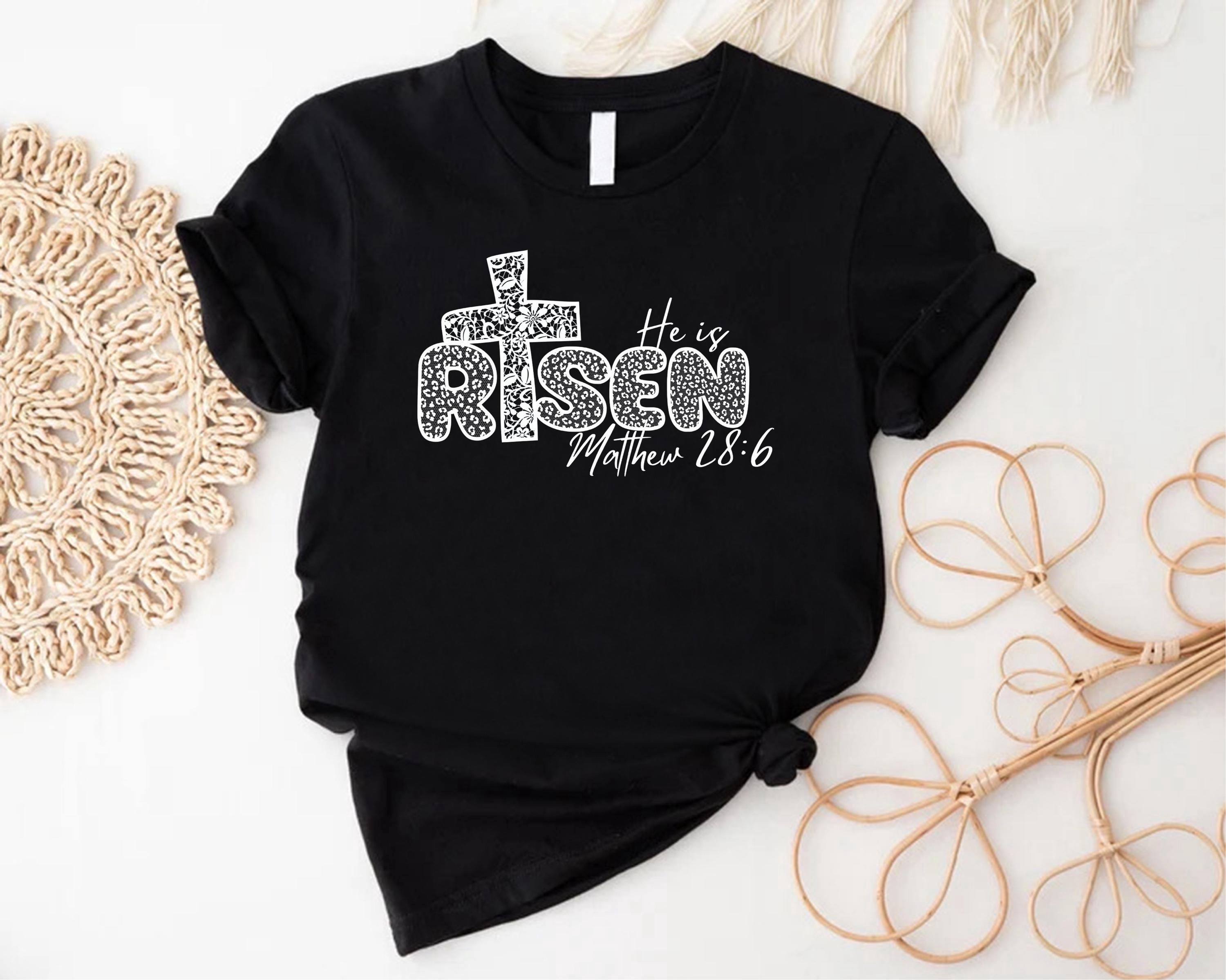 BANJOJO He Is Risen Shirt,Risen Easter Shirt,Easter Women, Easter ...