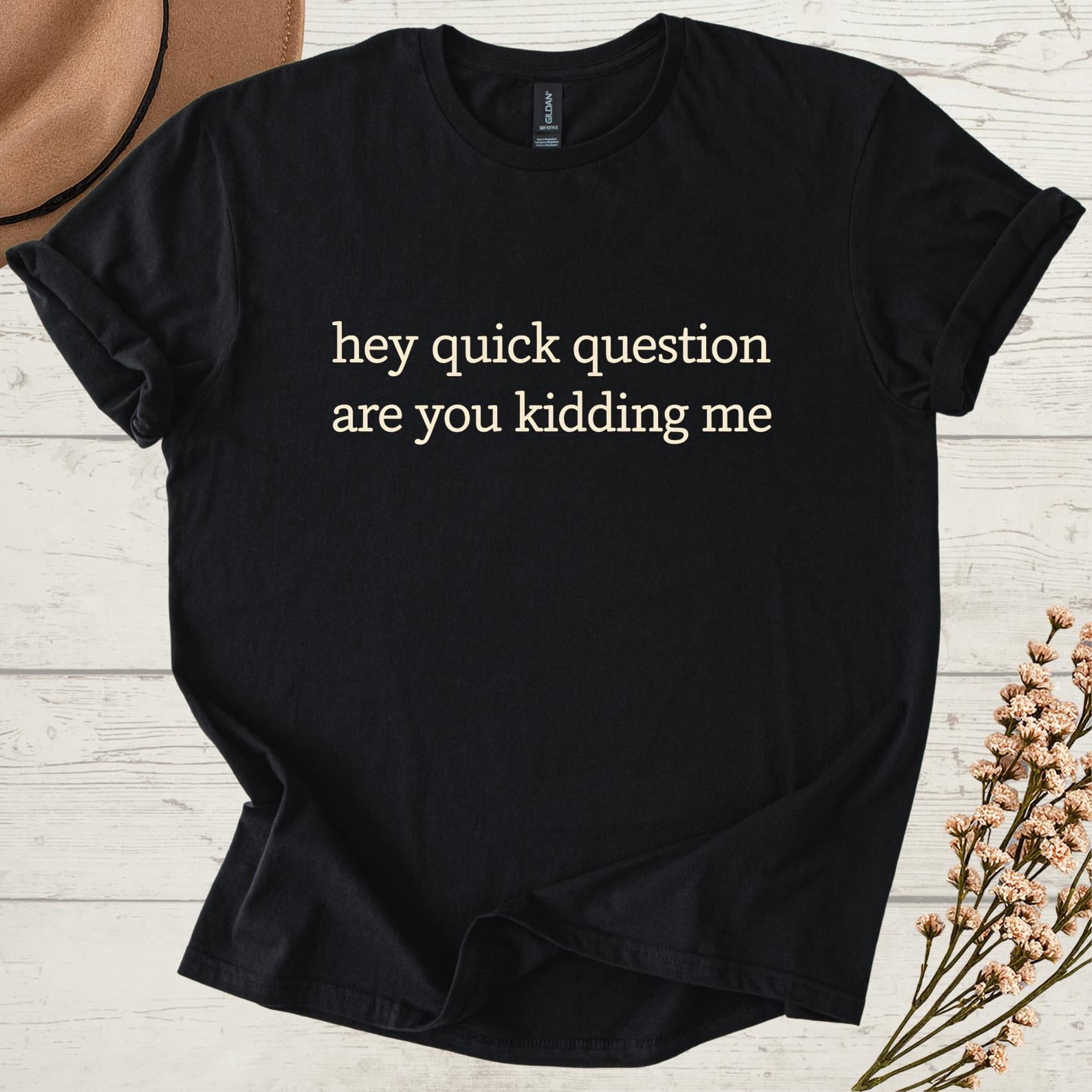 BANJOJO Hey Quick Question Are You Kidding Me Shirt, Sarcastic Tshirt ...