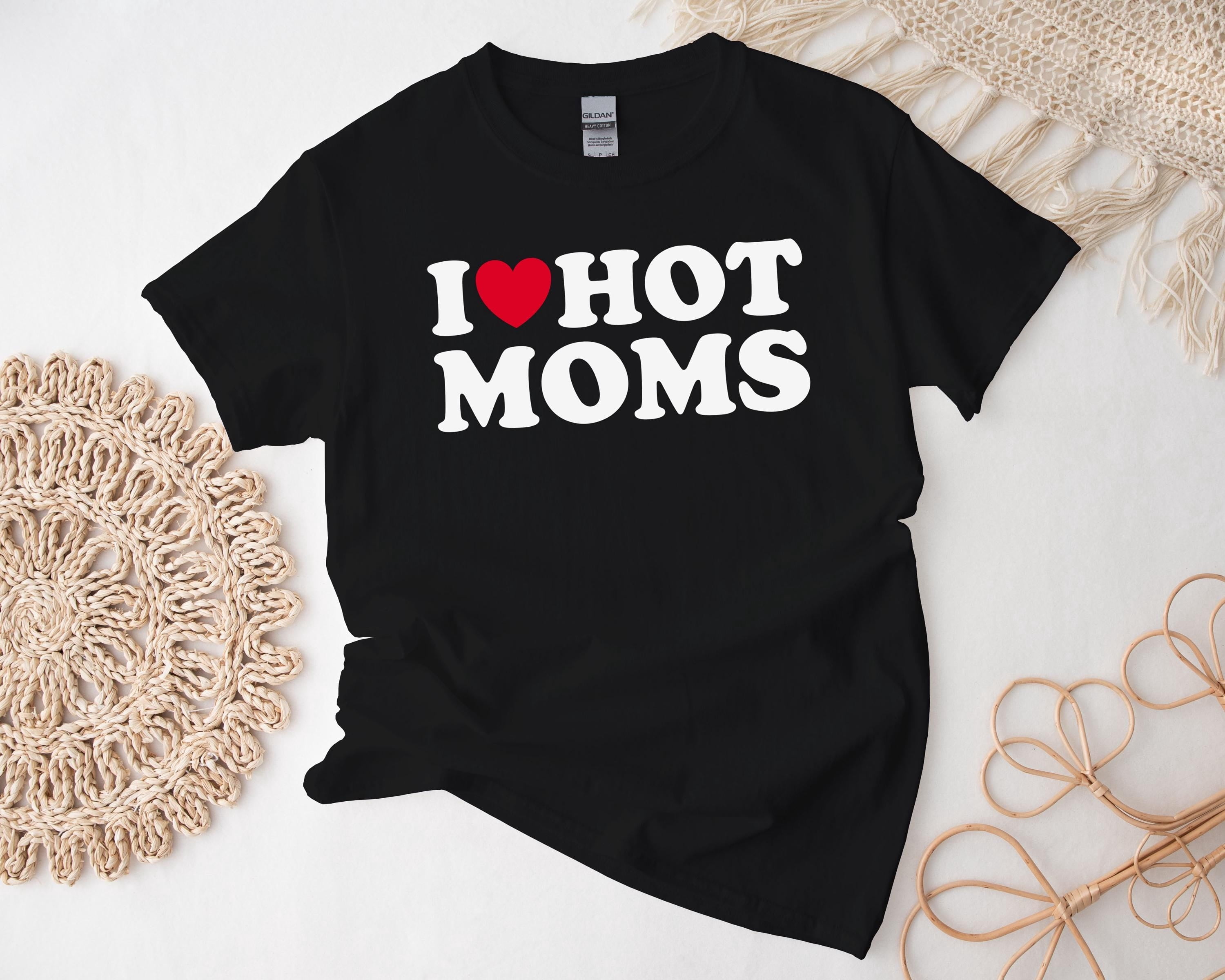 BANJOJO I Heart Hot Moms Shirt, Hot Mama T-shirt - Walmart.com