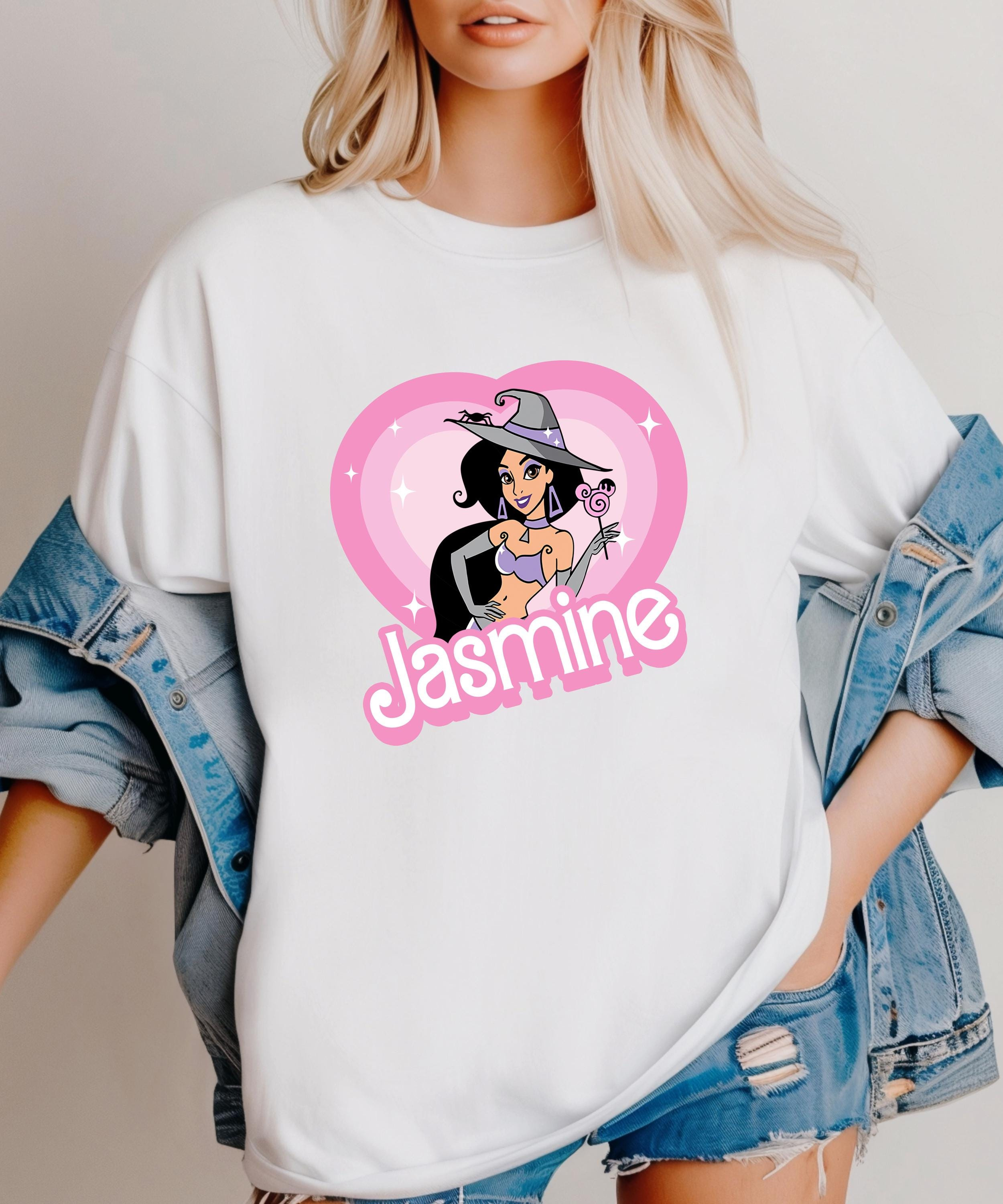 BANJOJO Jasmine Halloween Shirt Women | Disney Princess T-Shirt | White ...
