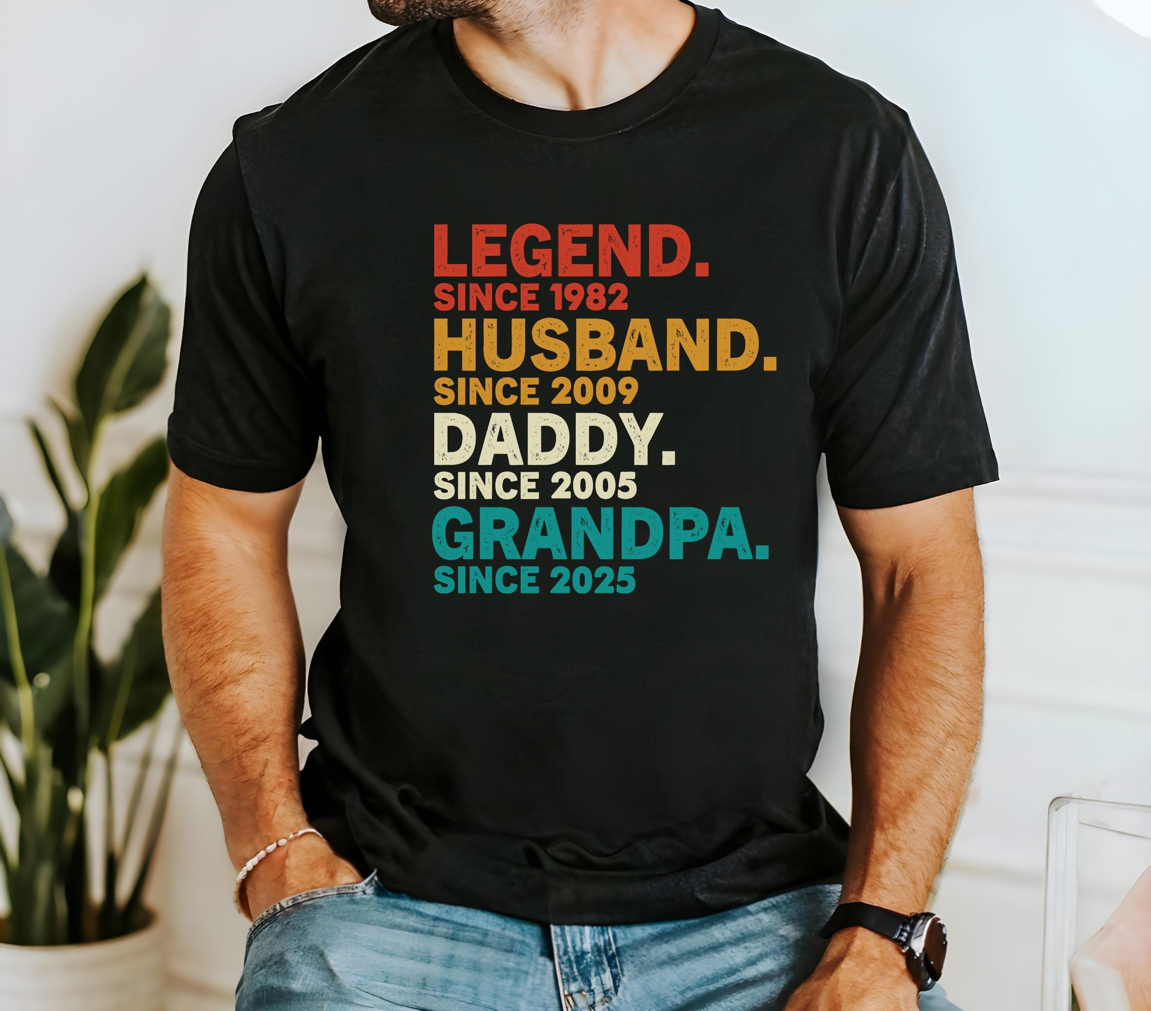 BANJOJO Legend Husband Dad Grandpa Custom Tshirt, Personalized Shirt ...