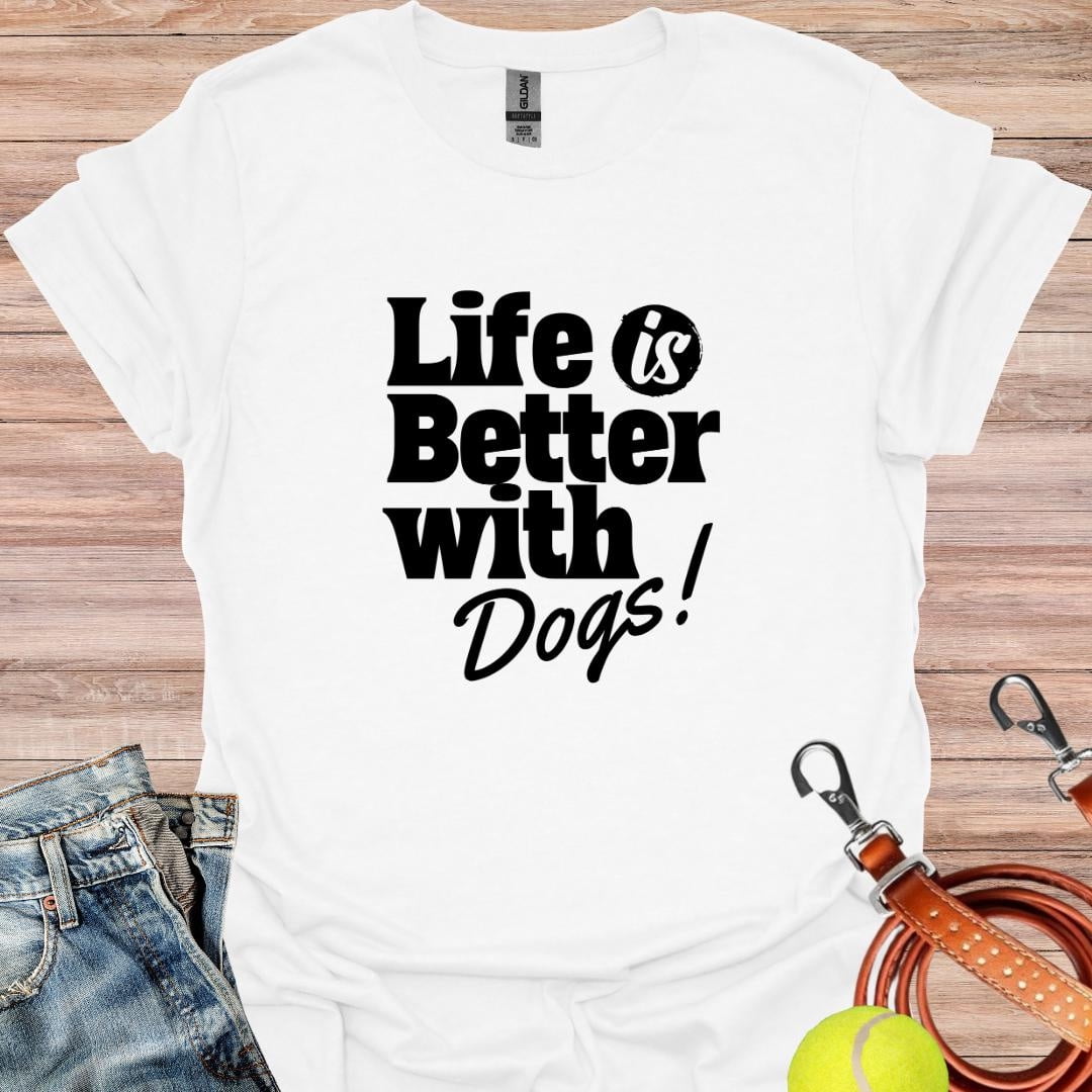 BANJOJO Life Is Better With Dogs, Dogs Over Humans Shirt, Gift for Dog ...
