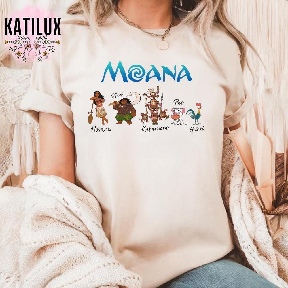 BANJOJO Moana Signature Shirt, Moana Characters Group Shirt, Pua and ...