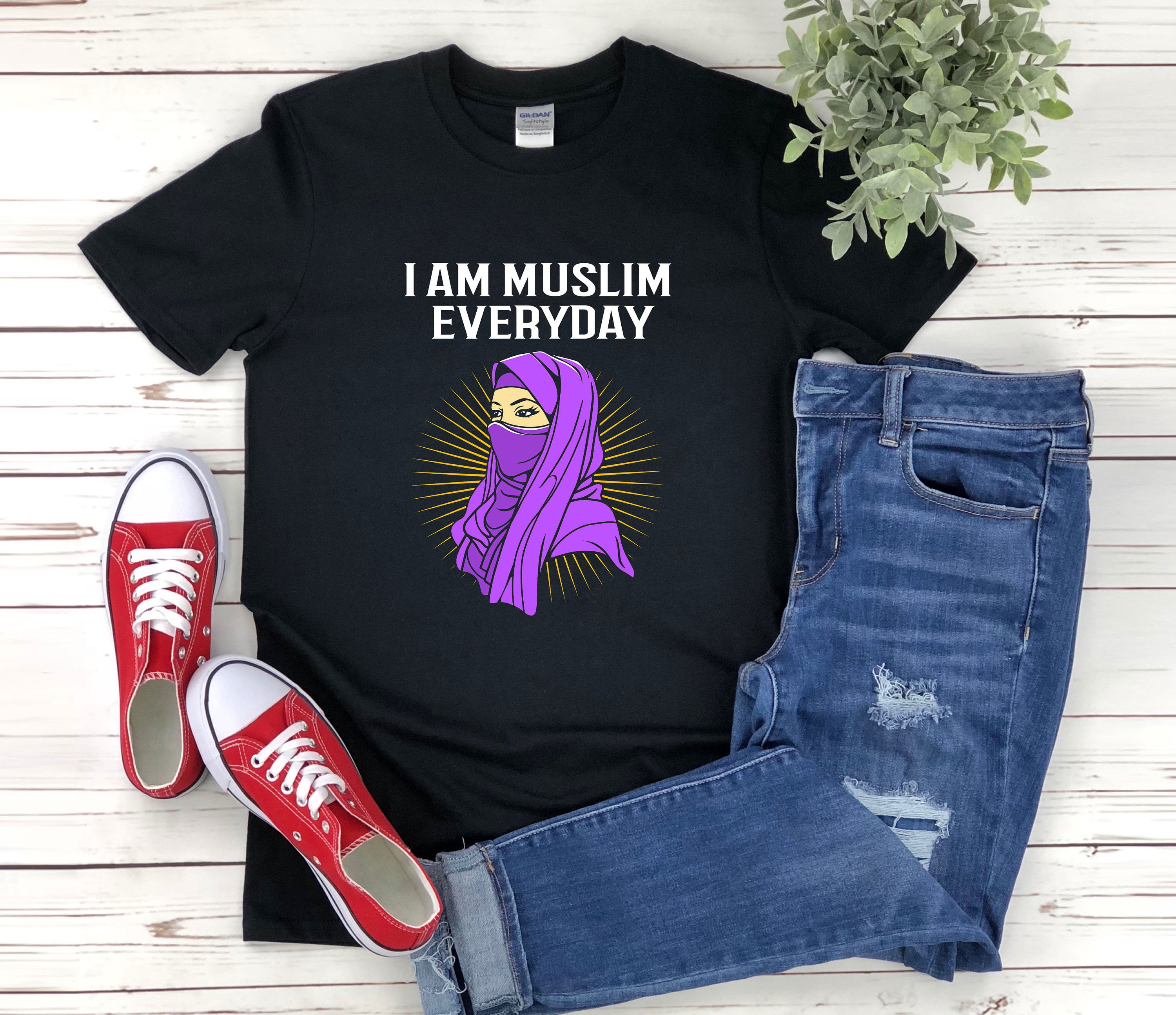 BANJOJO Muslim Shirt For Women, I Am Muslim Everyday, Hijab Shirt ...