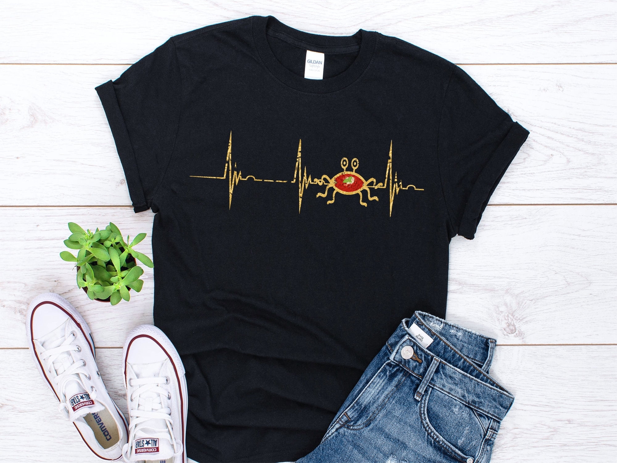 BANJOJO Pastafari Heartbeat Shirt, Flying Spaghetti Monster Shirt, FSM ...