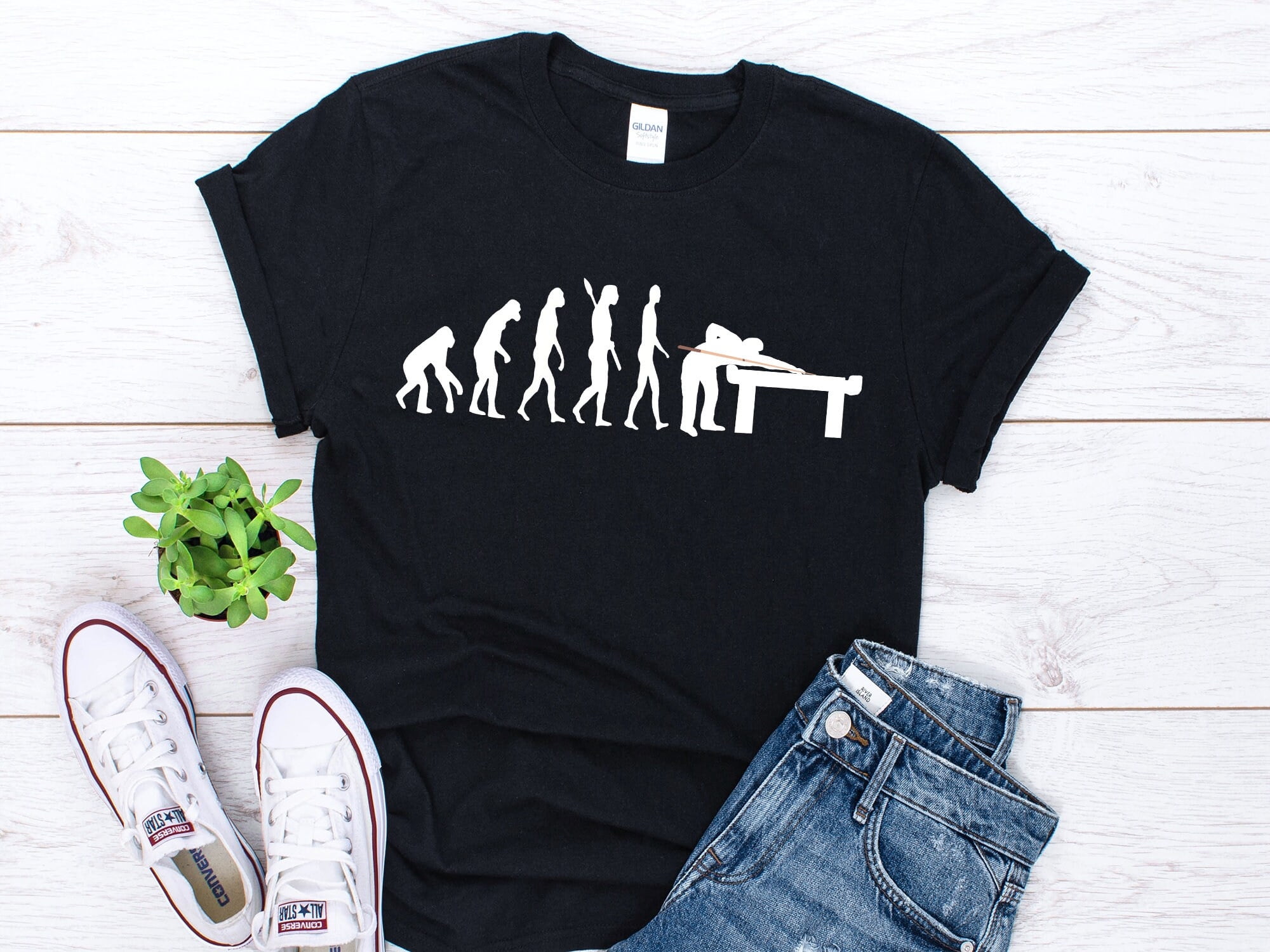 BANJOJO Pool Billiard Evolution Shirt, Billiard Shirt, Pool Billiard ...