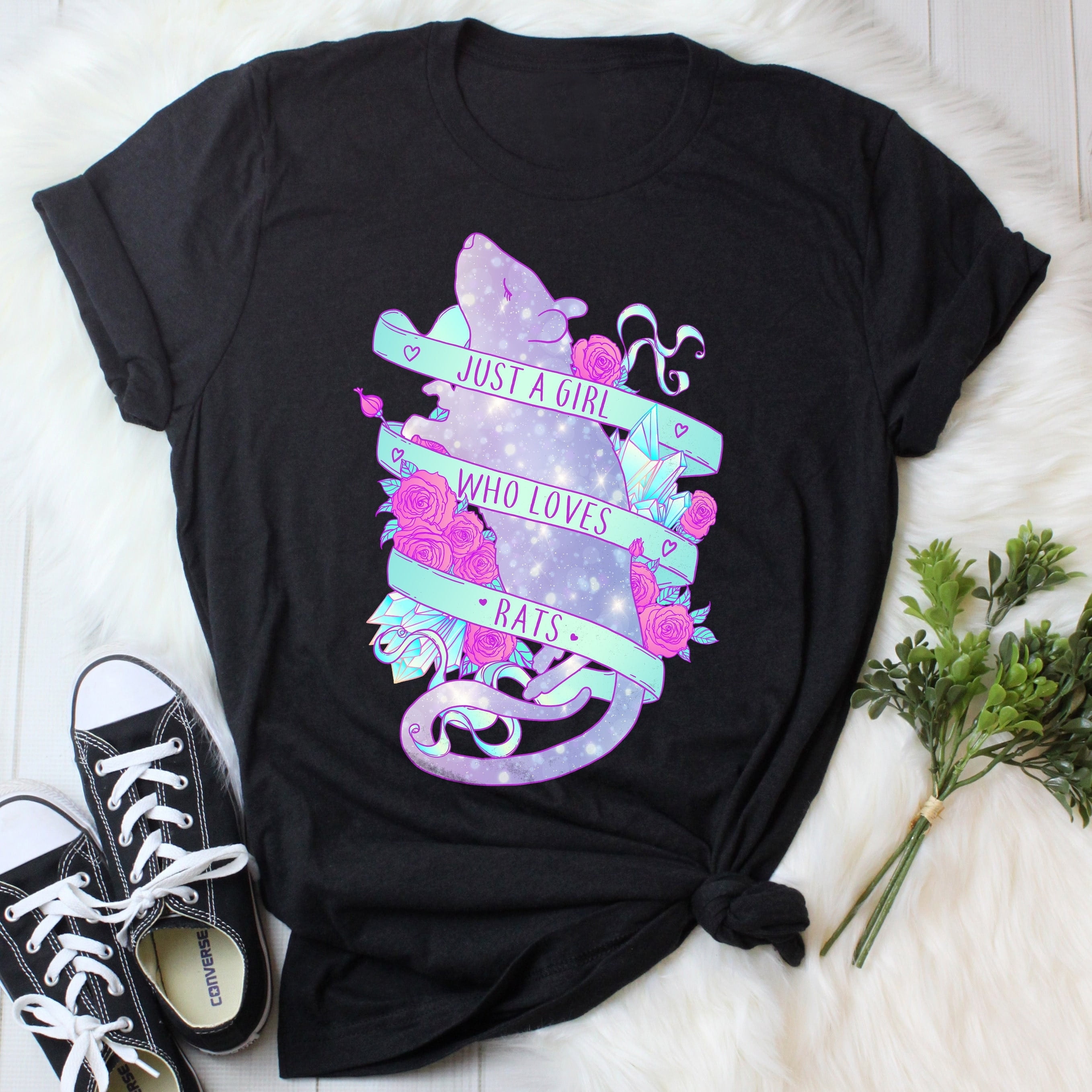 BANJOJO Rat Shirt, Women, Rat Lover Gift, Cute Rat T-shirt, Pet Lover ...