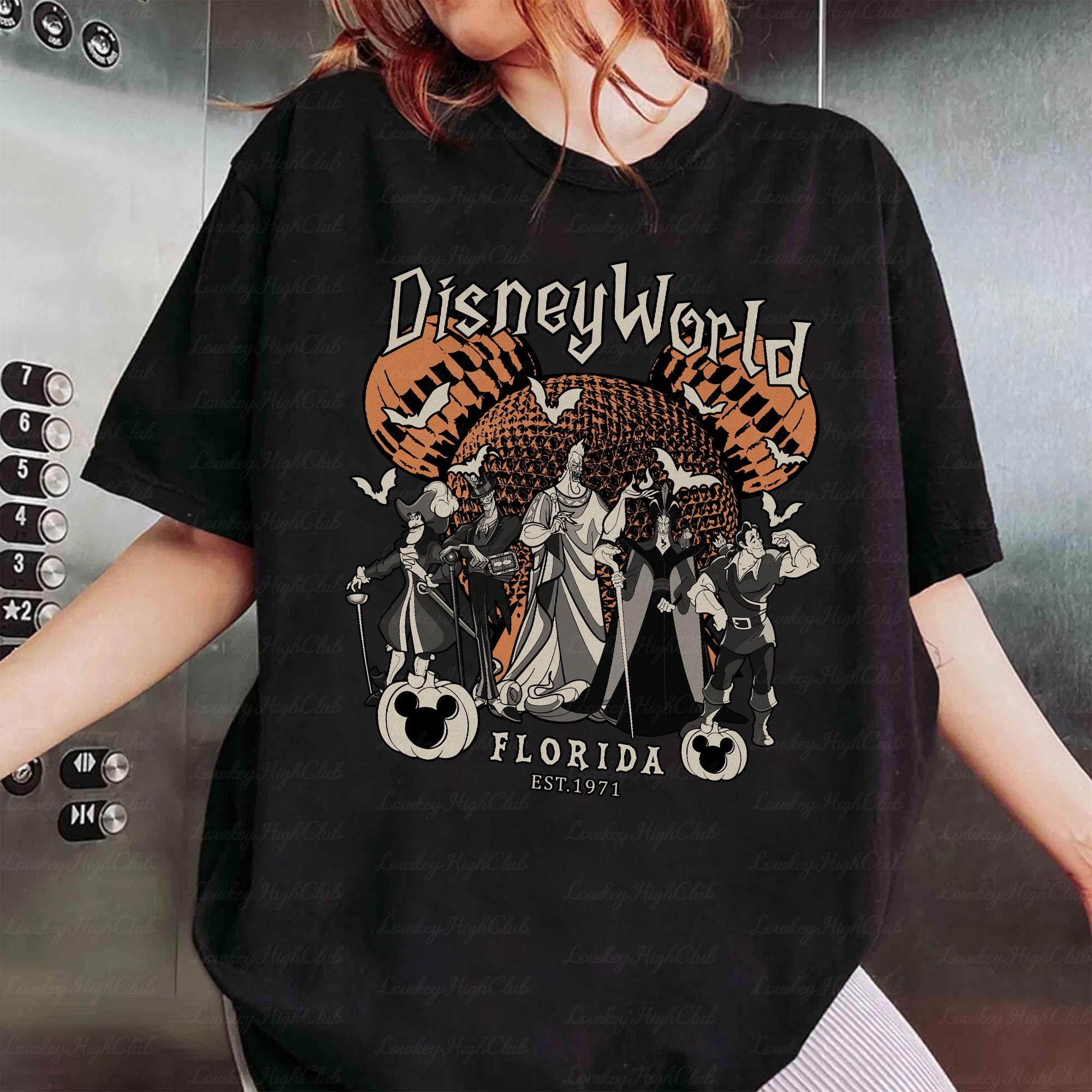 BANJOJO Retro Disneyworld Villains Mens T-Shirt, Halloween Disney ...