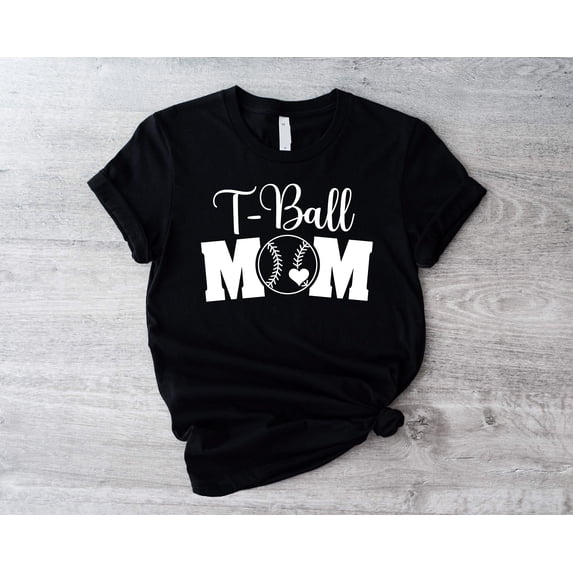 BANJOJO T-Ball Mom T-Shirt, Baseball Game Day Shirt, Mama Baseball ...