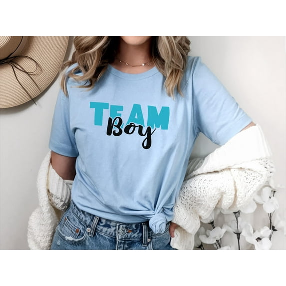 BANJOJO Team Boy Gender Reveal Shirt, Gender Reveal Shirt, Pregnancy ...