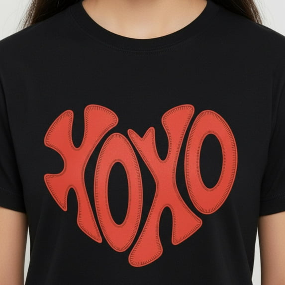 BANJOJO XOXO Valentines Heart Red Heart Cute Valentine Shirt - Walmart.com