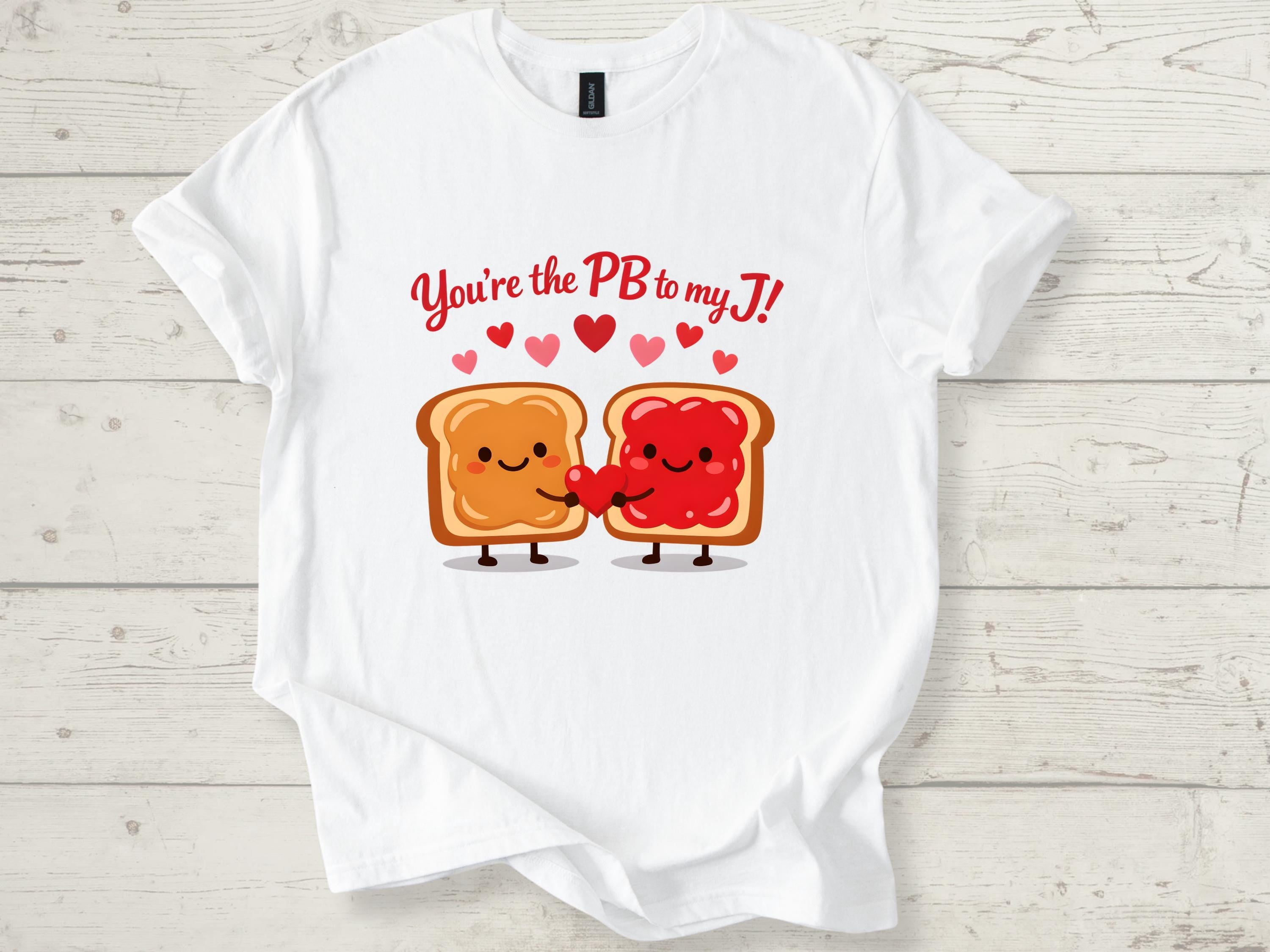 BANJOJO You're The PB to My J Cute Couples Love Design T-Shirt, Peanut ...