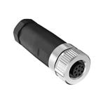 BANNER ENGINEERING BFW-M12F8-8X, Circular Metric Connector, Field Wireable, M12 Female 8pos ...