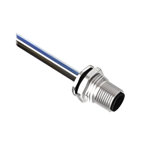 BANNER ENGINEERING BR-M12M4R9-0.5, Receptacle, 4pos Male Str M12-Wire ...