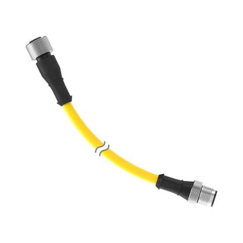 BANNER ENGINEERING DEE2R-87D, Cordset, Str M12 F 8p to Str M12 M 8p, 2 ...