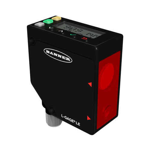BANNER ENGINEERING LE550UQ, Sensor, Laser, Red, Diffuse, 100-1000mmRange, 12-30VDC, 0-10V, M12 ...