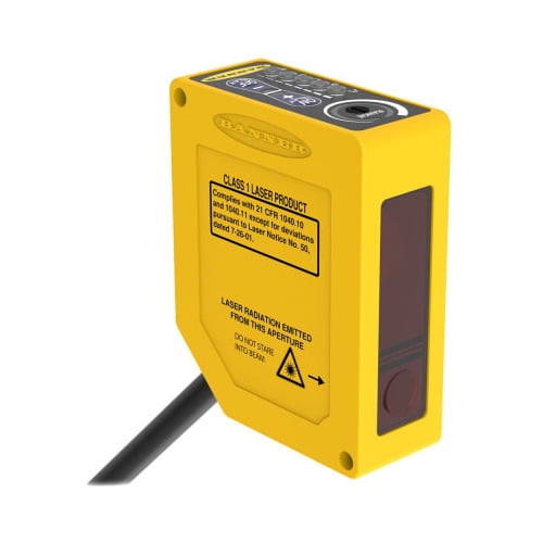BANNER ENGINEERING Q60BB6LAF1400QPMA, Photoelectric Sensor, Adjustable Field Laser, 1.4m, 10 ...