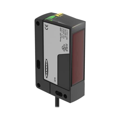BANNER ENGINEERING Q76E-VP-ZLVC-Q5, Photoelectric Sensor, Wide Beam Non ...