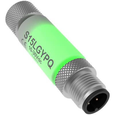 BANNER ENGINEERING S15LGYPQ, Sensor Status Indicator; 2-Color; In-Line ...