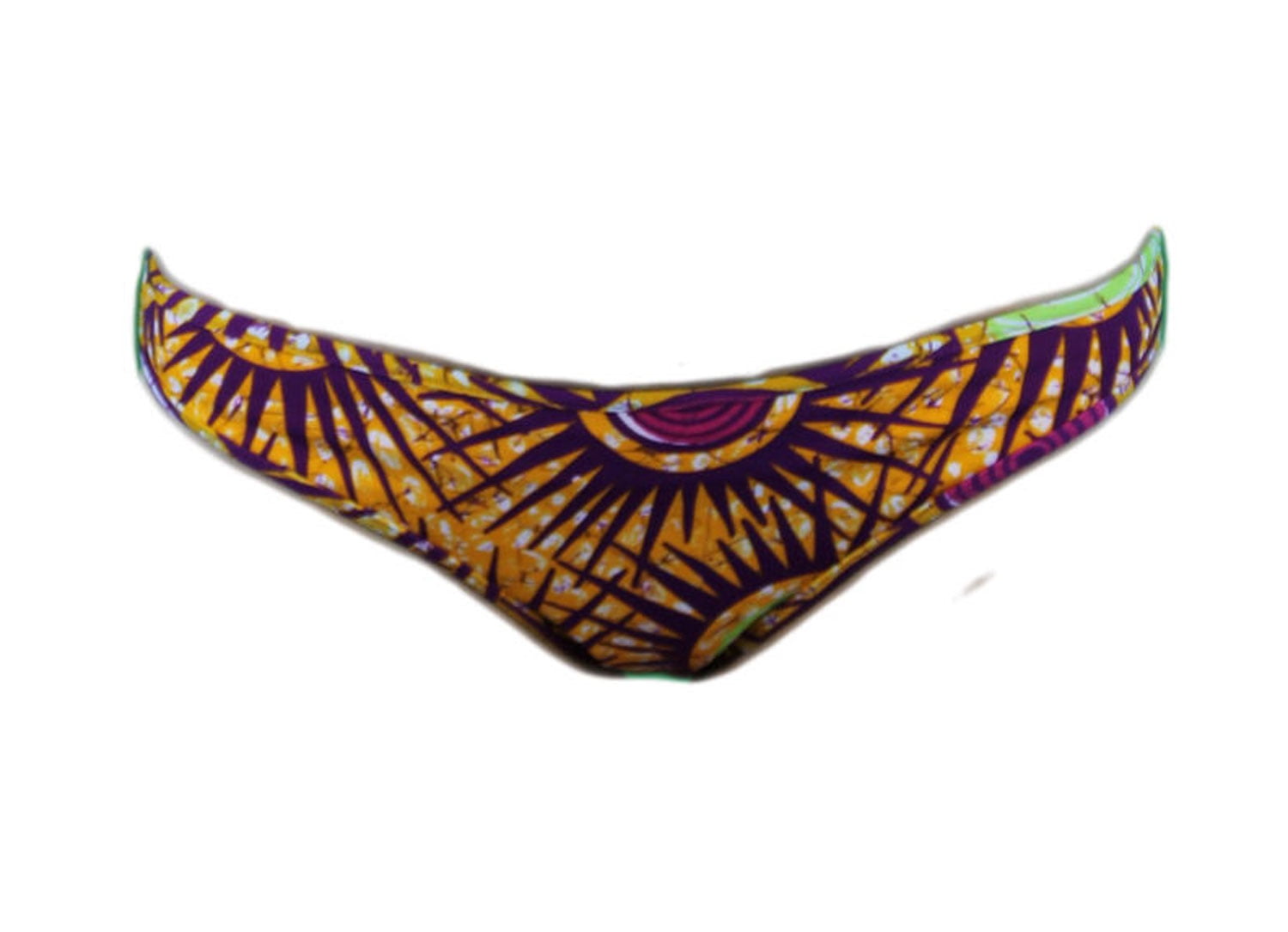 BANTU Women's Mid Rise Bikini Bottom Large Orange / Multi-Color ...