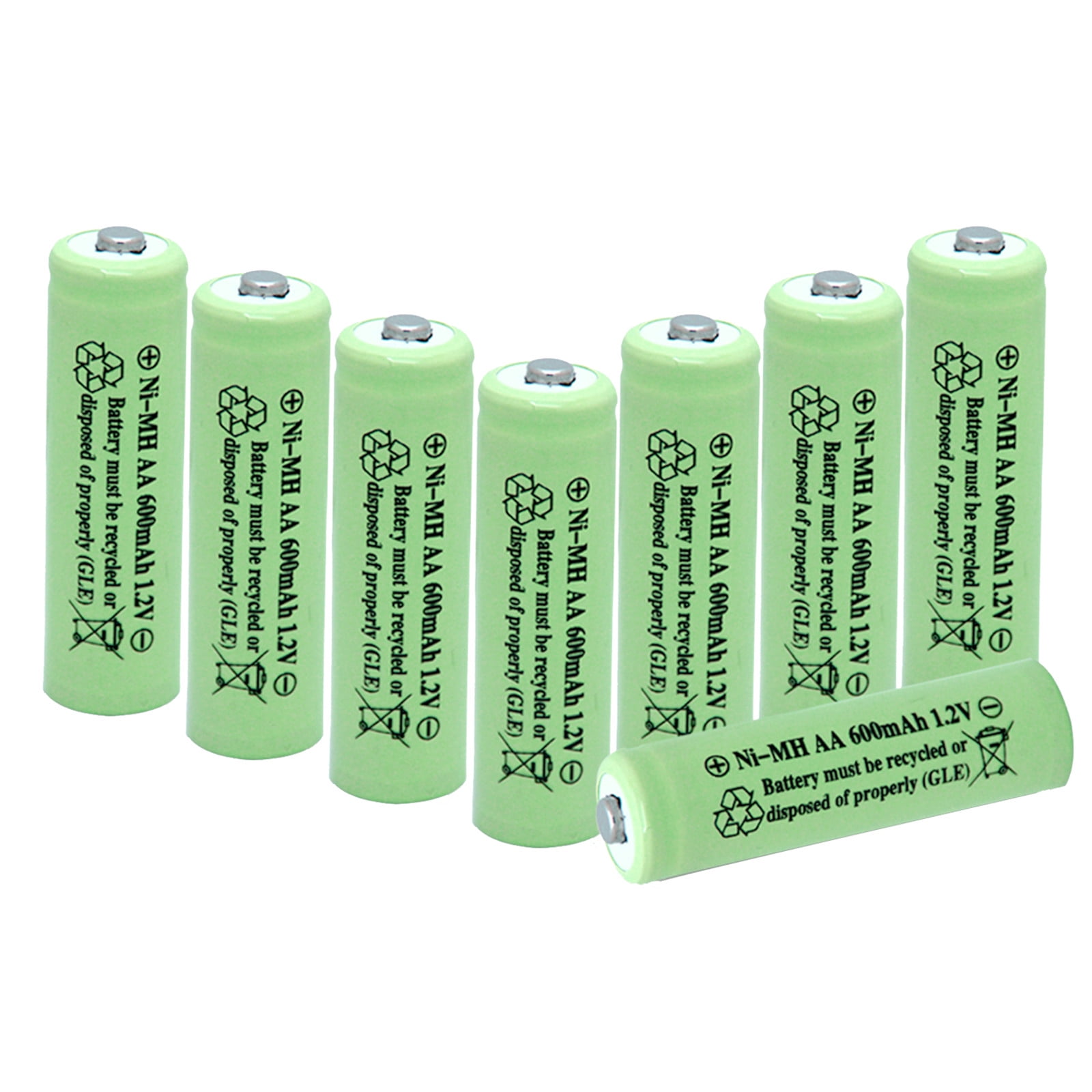 BAOBIAN AA 600mAh 1.2V Solar Powered Rechargeable Batteries for Outdoor ...