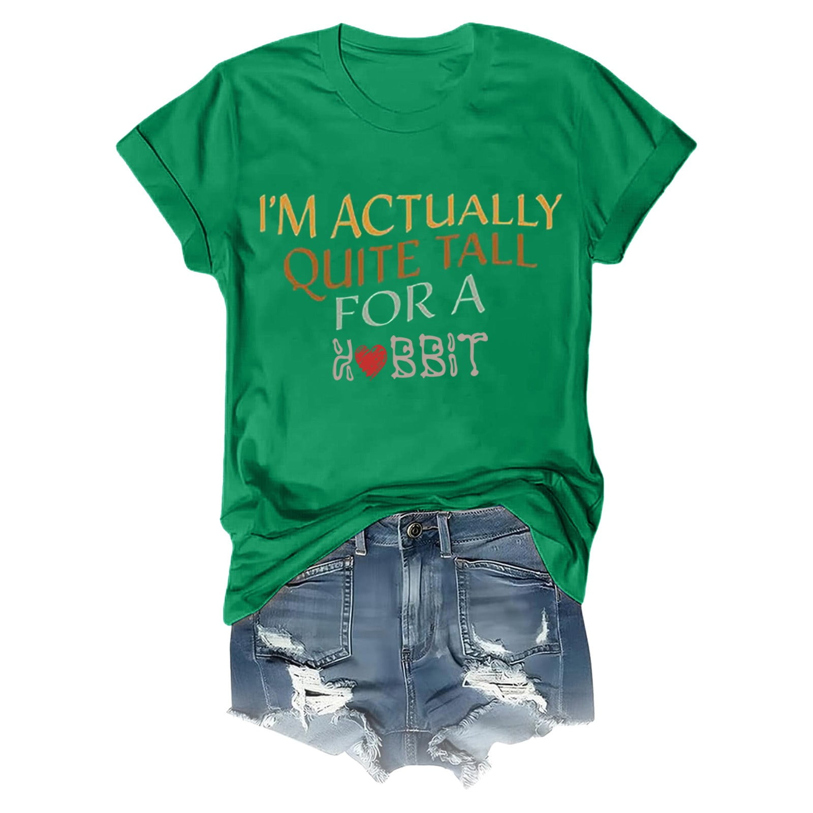 BAODANN I'm Actually Quite Tall Shirt Women Fashion Casual Solid Cute ...