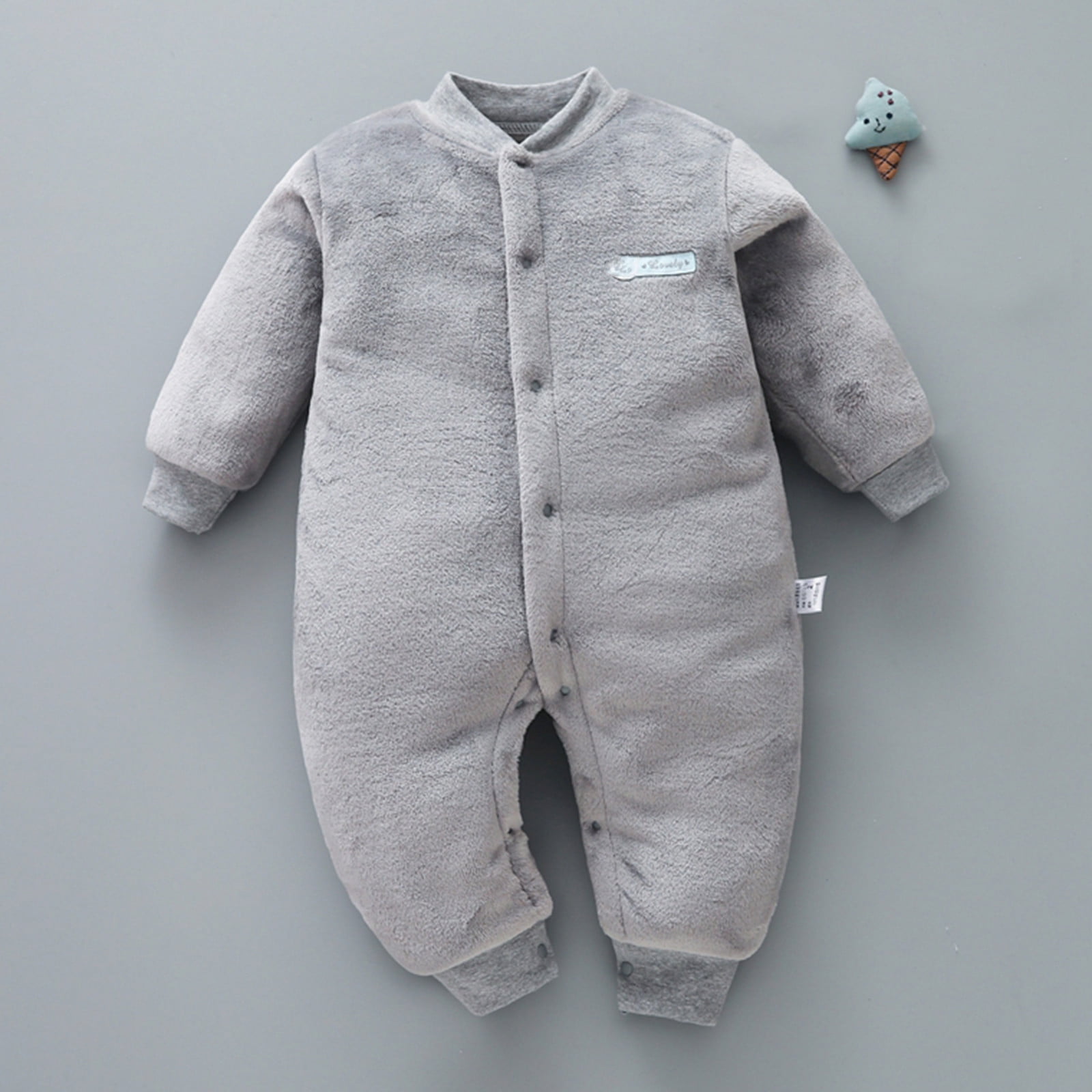 BAODANN Baby Girl Boy Thick Warm Jumpsuit Playsuit Romper Clothes ...
