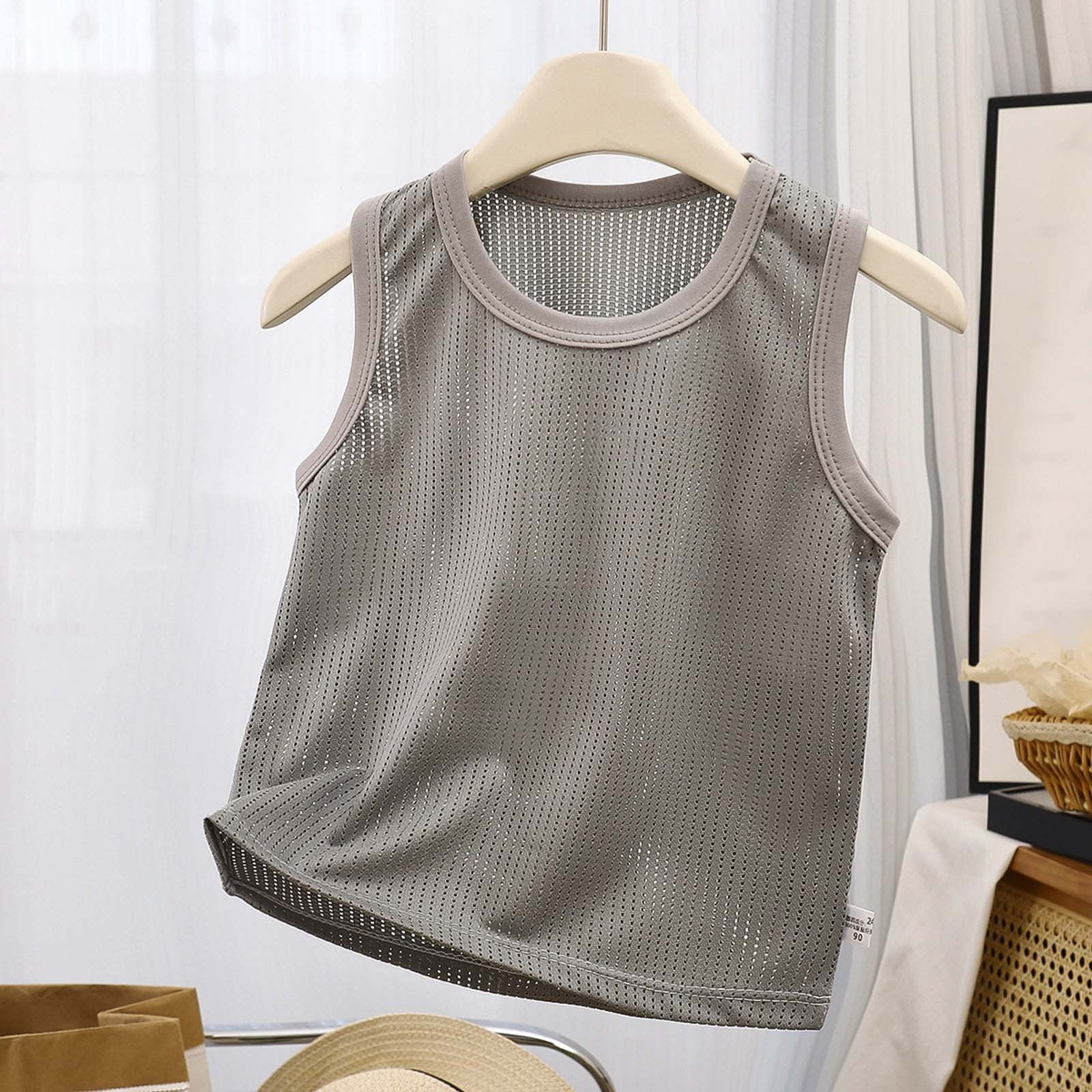 BAODANN Boys Summer Sleeveless T Shirt Breathable Mesh Tank Top For ...