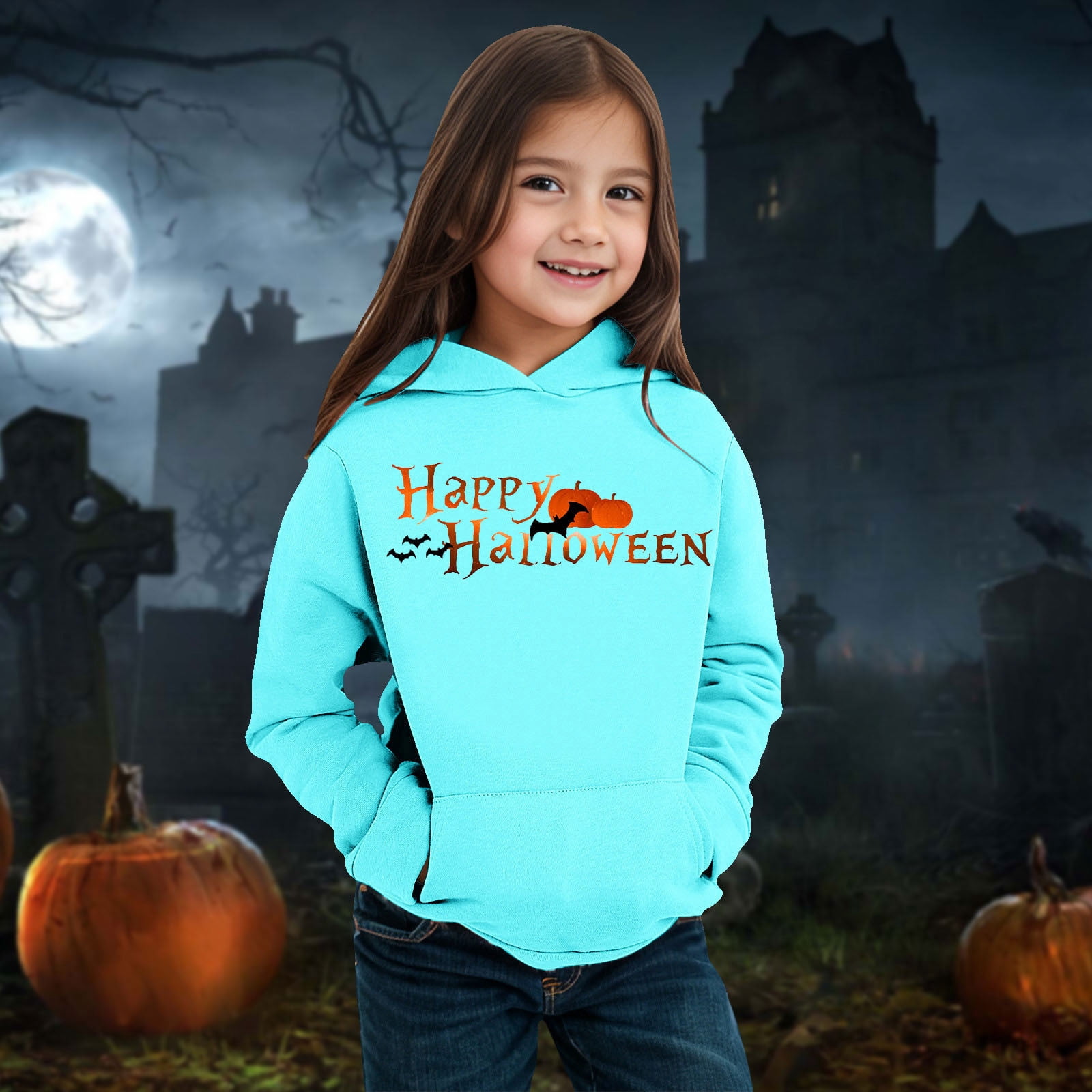 BAODANN Child Toddler Boys Girls Long Sleeve Cartoon Prints Warm Hoodie ...