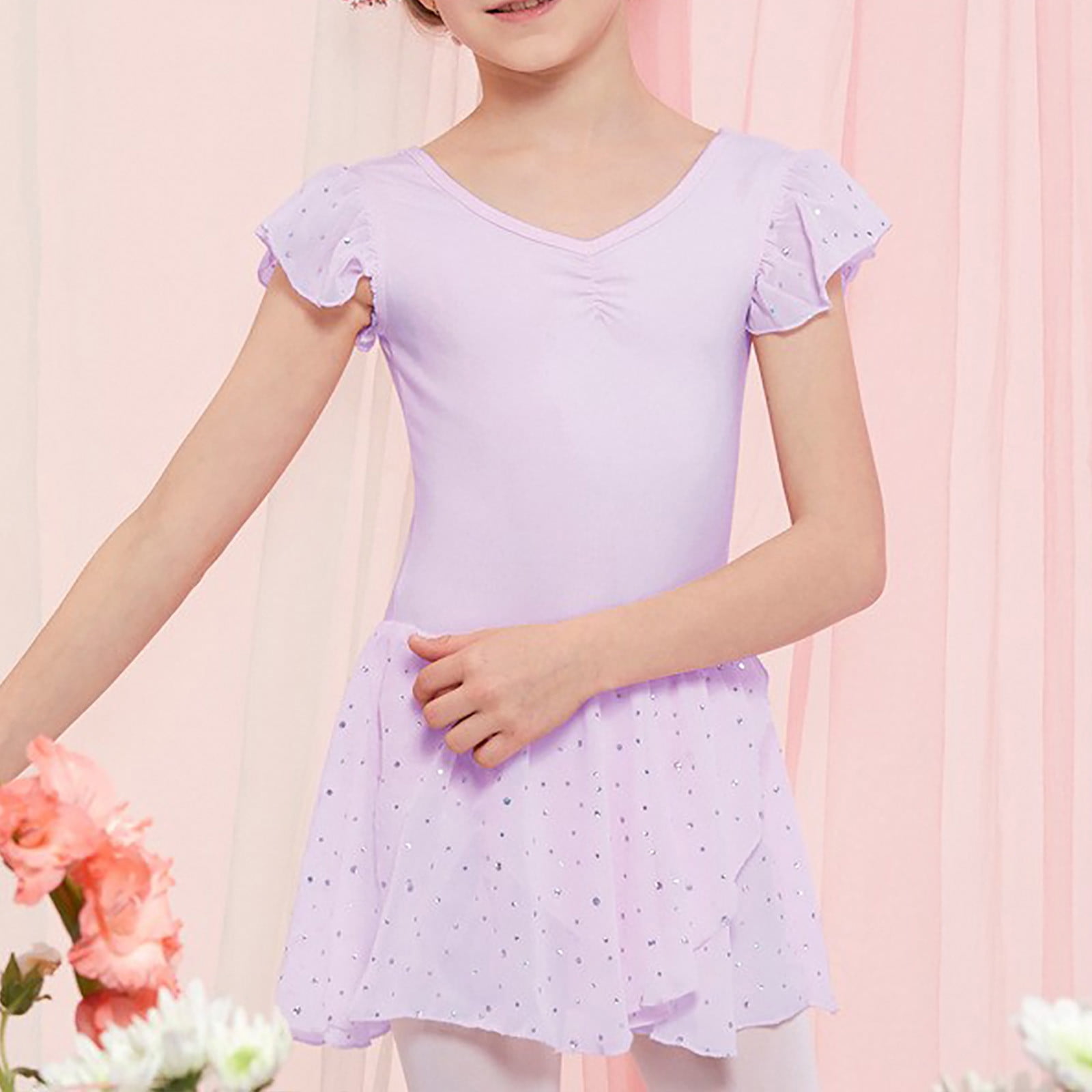BAODANN Children's Ballet Suit 2 10 Years Girls Ballet Dress Backless ...